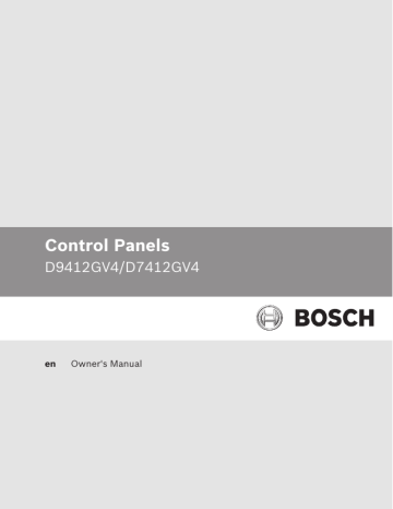 Bosch D9412GV4 Owner's Manual | Manualzz