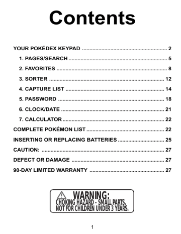 Pokédex Pokémon Pokédex User Manual | Manualzz