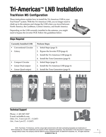 TracVision M5 Installation Guide | Manualzz