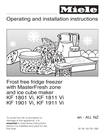 Miele KF 1811 VI Operating and Installation Instructions | Manualzz