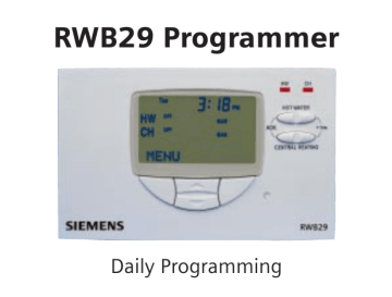 Siemens RWB29 Instructions Manual | Manualzz