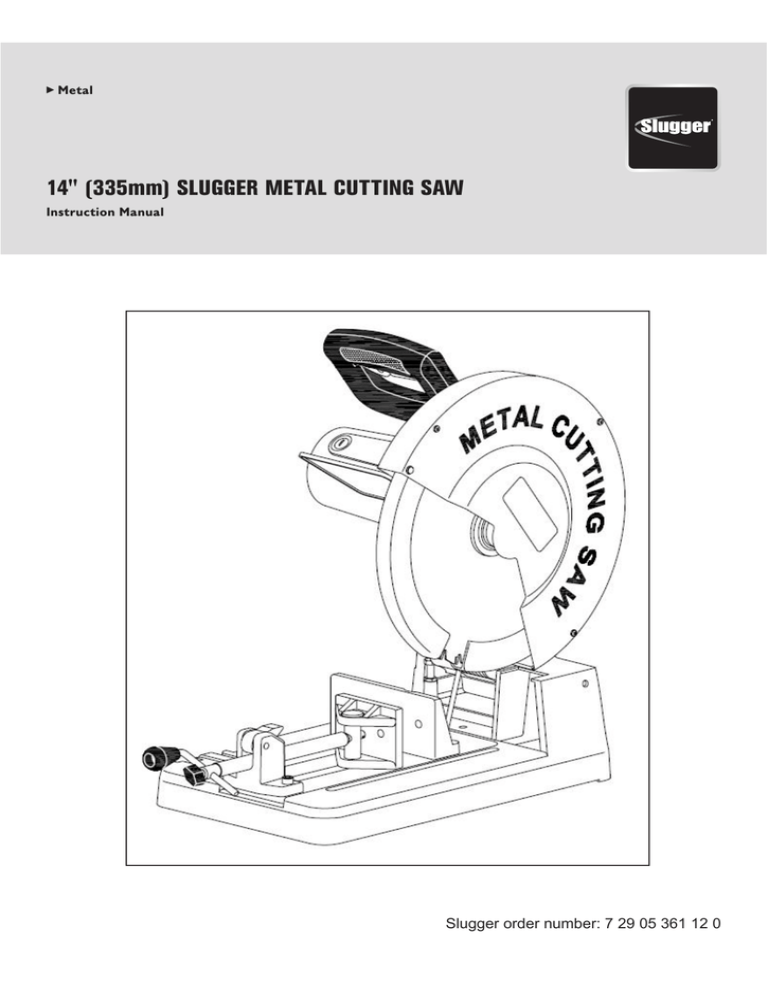 FEIN 14 in Slugger Metal Cutting Saw Instruction manual | Manualzz