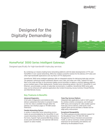 2Wire HomePortal 3801HGV Specification | Manualzz