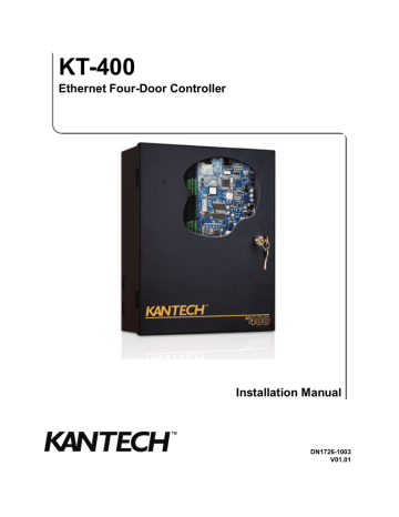 KT-400 Ethernet Four-Door Controller Installation Manual | Manualzz