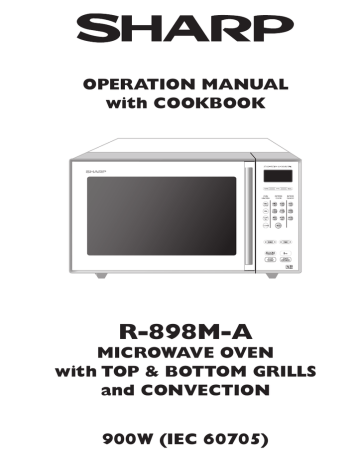 Sharp Microwave Oven R 898M-A Operation Manual | Manualzz
