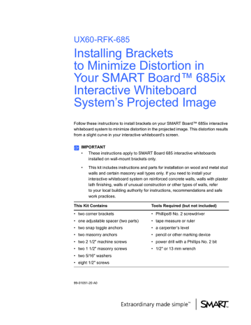 SMART Board 685ix Installation Instructions | Manualzz