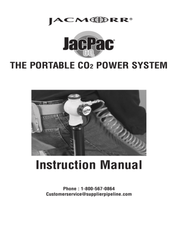 JacPac CO2 Power System Instruction Manual | Manualzz