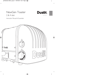 Dualit NewGen 2 & 4 slot Toaster Instruction Manual | Manualzz