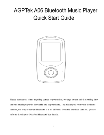 AGPtek A06 MP3 Owner Manual | Manualzz
