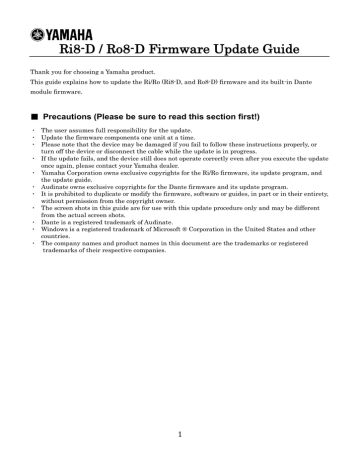 Yamaha Ri8 User manual | Manualzz