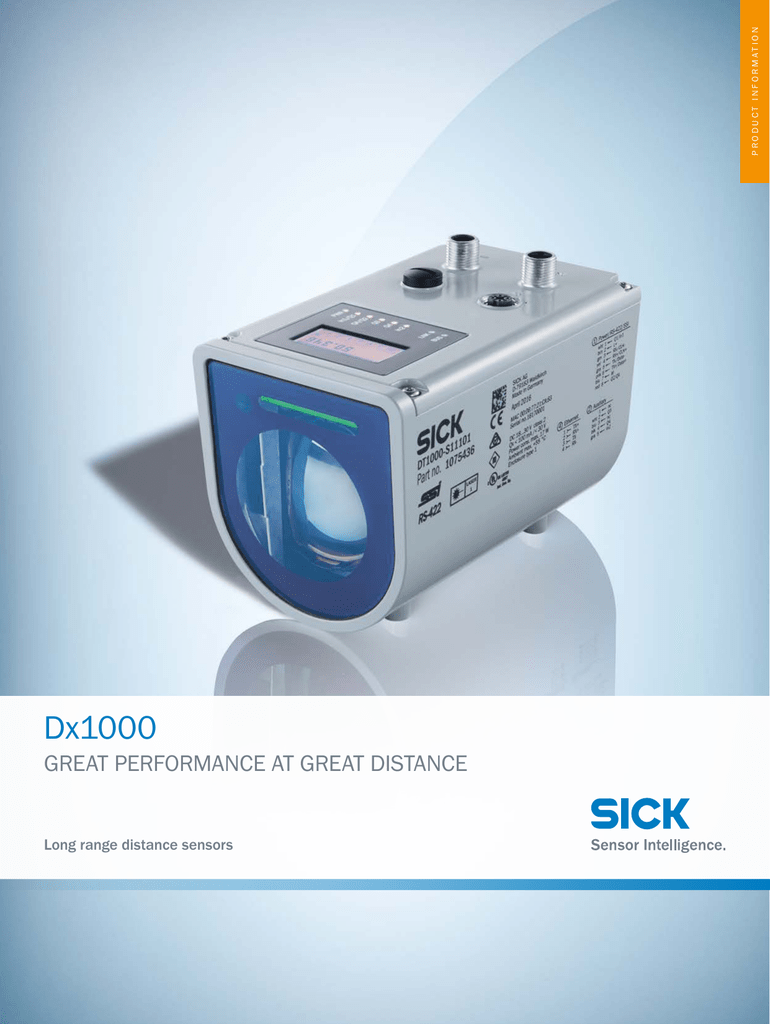 Sick Dx1000 Product information | Manualzz