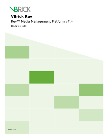 VBrick Media Management Platform Rev v7.4 User Guide | Manualzz