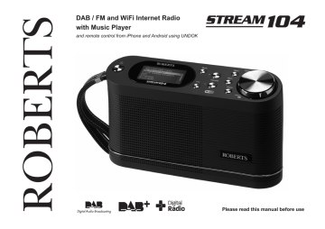 Roberts Stream 104( Rev.1) Internet Radio User guide | Manualzz