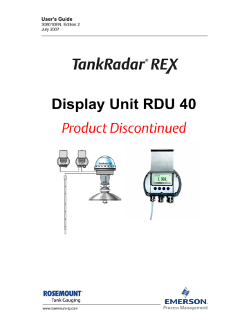 Rosemount Display Unit RDU 40 Guide | Manualzz