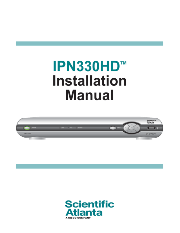 Scientific Atlanta IPN430MC Installation manual | Manualzz