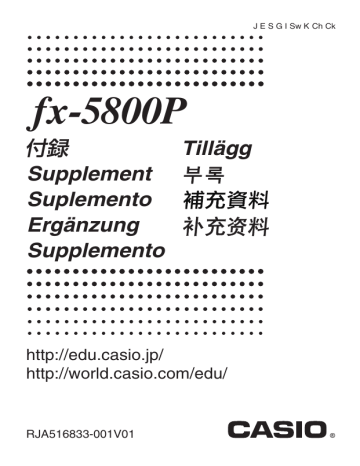 Casio fx-5800P Calculator User manual | Manualzz