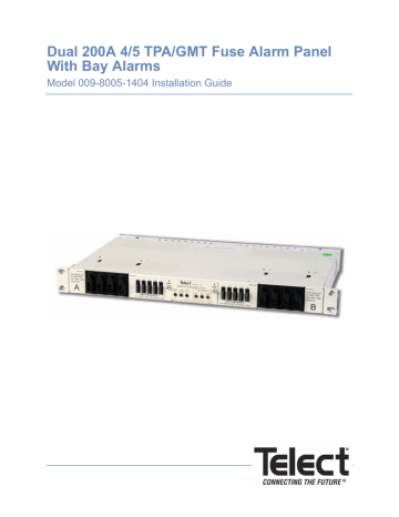 Telect 009-8005-1404 Dual Fuse Alarm Panel Installation Guide | Manualzz