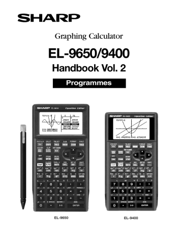 SHARP EL-9650, EL-9400 Graphing Calculator Handbook | Manualzz