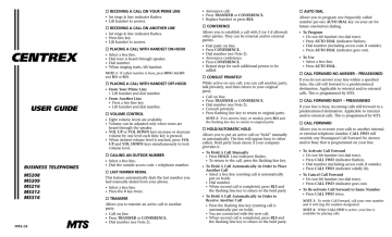 Centrex M5209 User manual | Manualzz