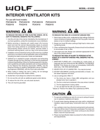 Wolf 814423 - instruction manual, Installation manual