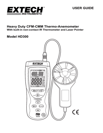 Extech HD300 Thermo-Anemometer User Guide | Manualzz