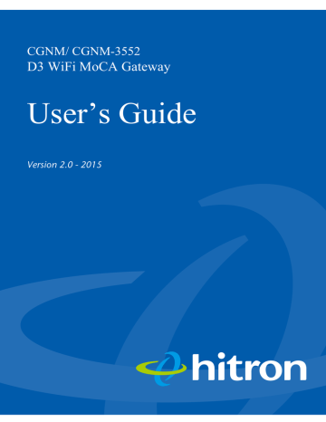 Hitron CGNM-3552-ROG Owner's Manual | Manualzz