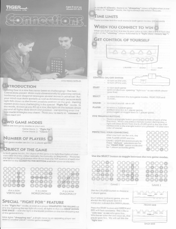 Hasbro Tiger Connections Instructions | Manualzz