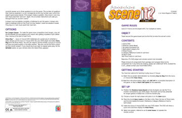 Mattel Friends Scene It? The DVD Game Instruction Sheet | Manualzz