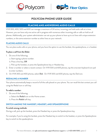 Polycom VVX 300 User manual | Manualzz