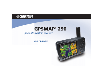 Garmin GPSMAP 296 Pilot's Guide | Manualzz