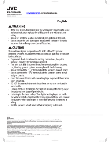 JVC KS-DR3005D Instruction Manual | Manualzz