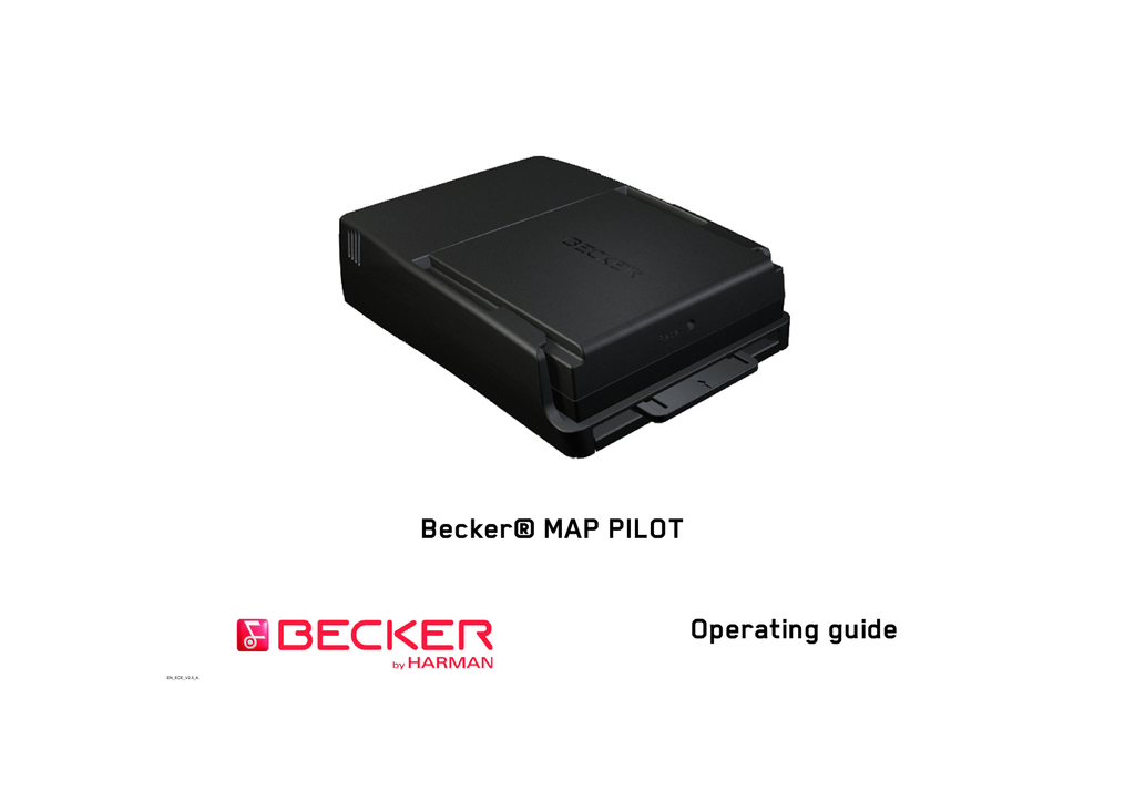 Becker MAP PILOT Owner Manual | Manualzz