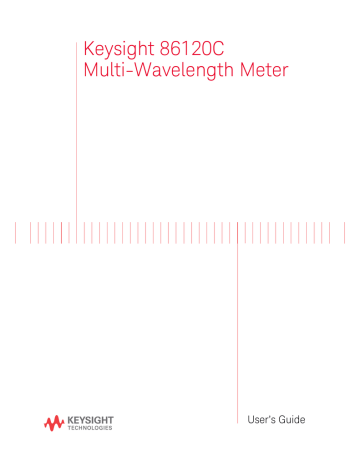 Keysight 86120C Multi-Wavelength Meter User's Guide | Manualzz