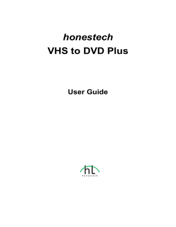 honestech VHS to DVD Plus User Guide | Manualzz