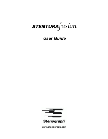 Stenograph Stentura Fusion User Guide | Manualzz