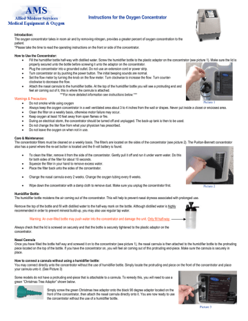 Oxygen Concentrator Instructions | Manualzz