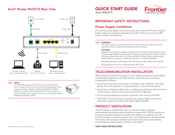 Arris NVG510 Quick Start Manuals | Manualzz