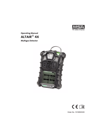 MSA ALTAIR 4X Operating Manual | Manualzz