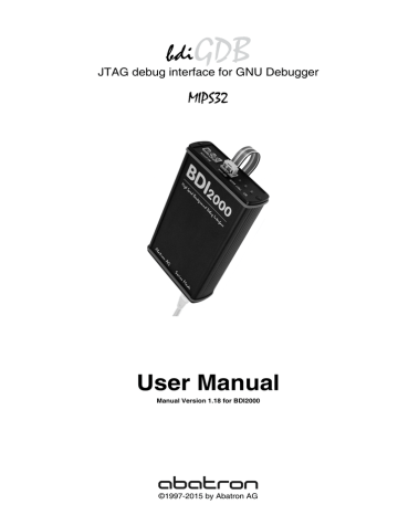 JTAG debug interface BDI2000 User Manual | Manualzz