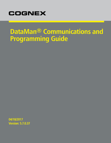 Cognex DataMan reader Programming Guide | Manualzz