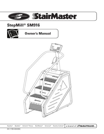 Stairmaster SM916 StepMill Owner's Manual | Manualzz