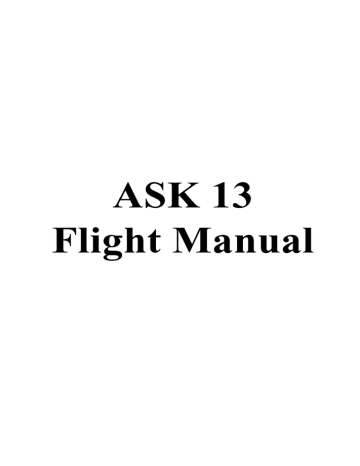 ASK K13 Flight Manual | Manualzz