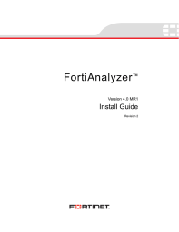 Fortinet FortiAnalyzer 100C - Quick start Guide, Installation guide, Manual