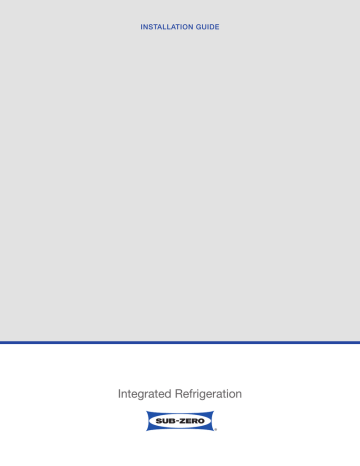 Sub-Zero 700BC Installation manual | Manualzz