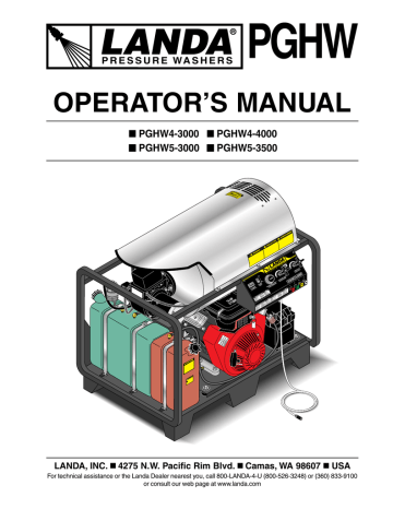 Landa PGHW4-4000 Operator's Manual | Manualzz