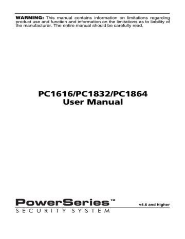 DSC PowerSeries PC1616 User manual | Manualzz