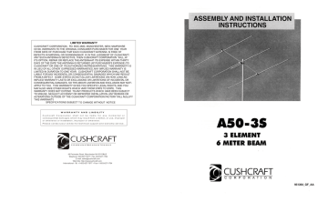 Cushcraft A50-3S Antenna Manual | Manualzz