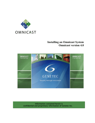Omnicast System 4.0 Installation Guide | Manualzz