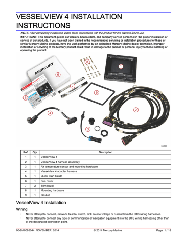 VesselView 4 Installation Instructions | Manualzz