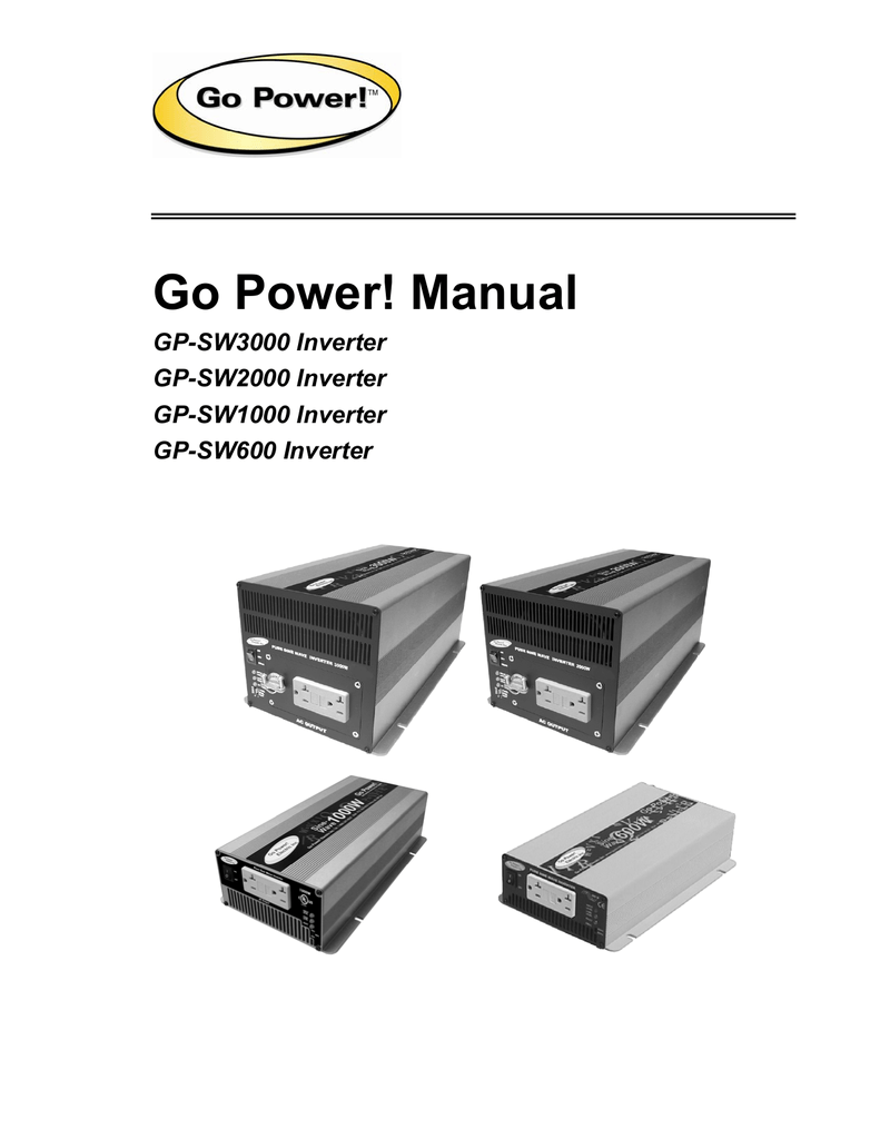 Go Power GPSW-2000 Owner's Manual | Manualzz